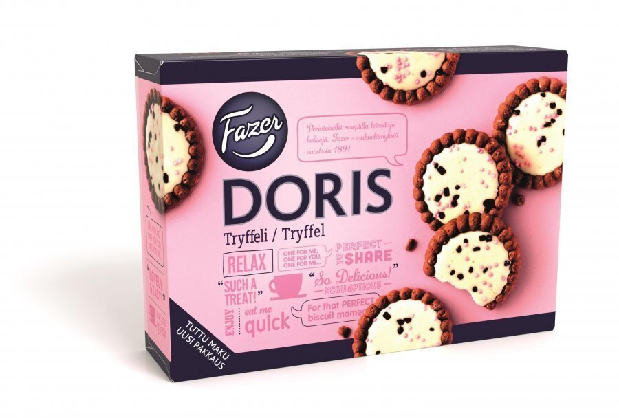 Fazer Doris Tryffeli Täytekeksit 250 G - Ruokakauppa365.fi