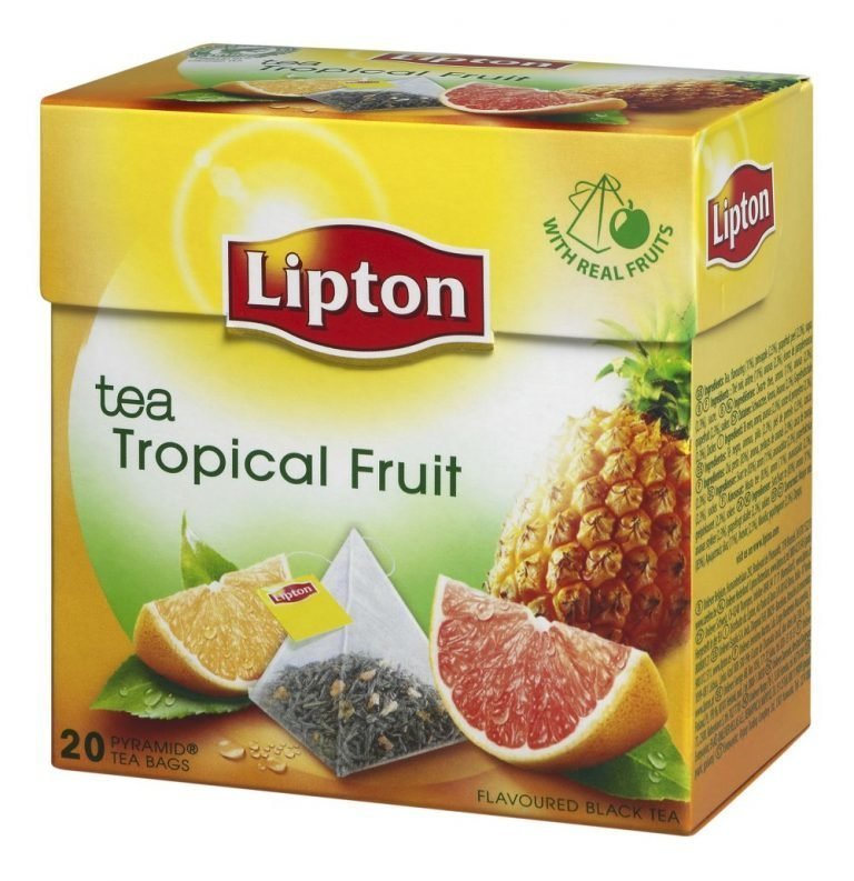 Lipton Tropical Fruit Teepussi Pyramidi 20 Kpl - Ruokakauppa365.fi